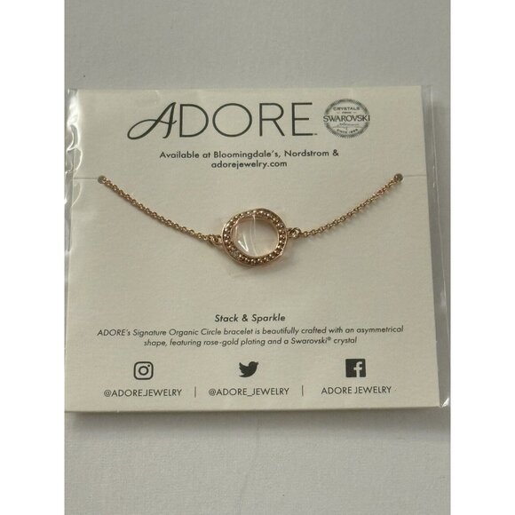 Adore | Jewelry | Adore Rose Gold Bracelet With Swarovski Crystals New ...